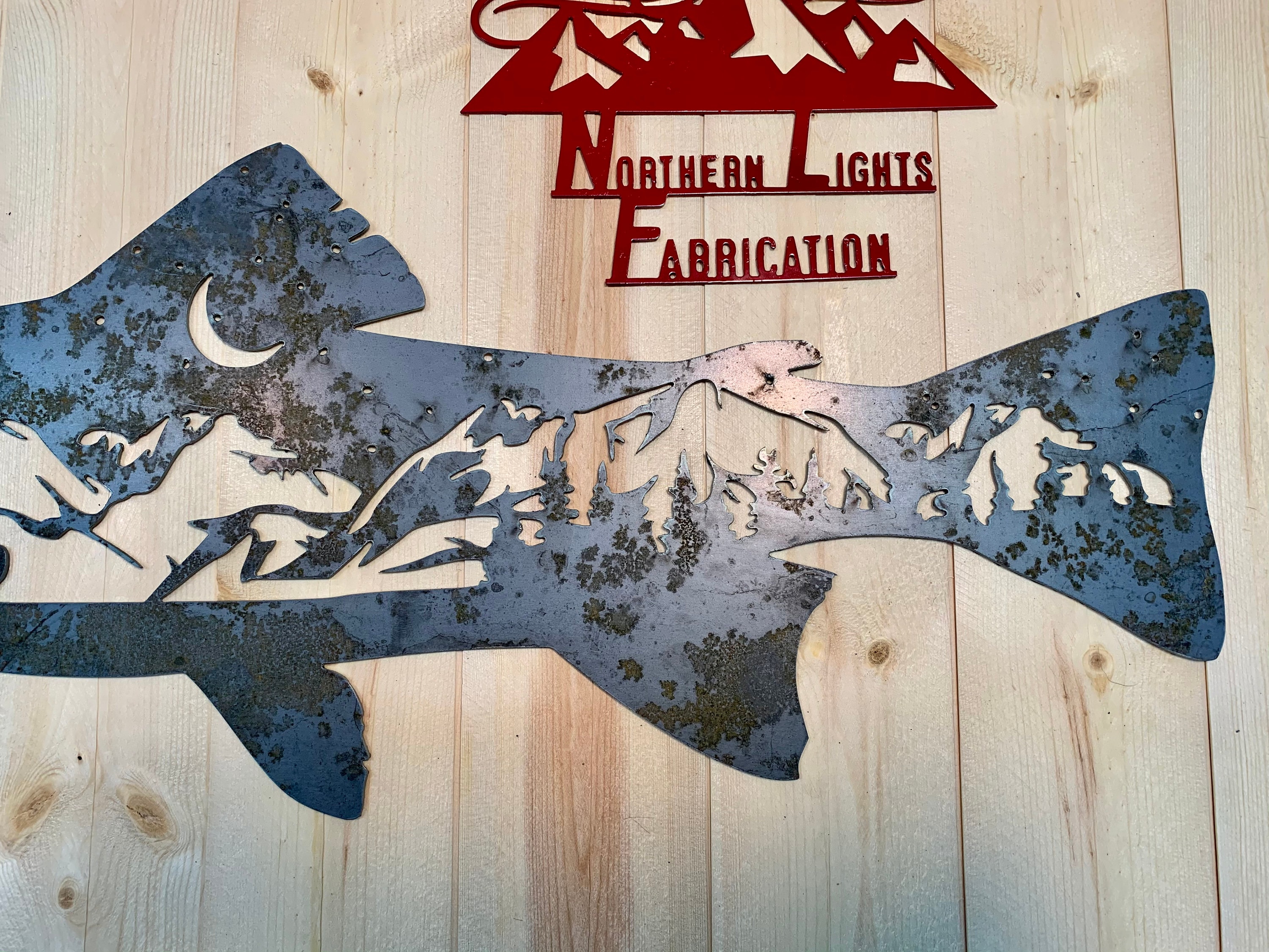 Plasma Cut Mountain Scene Rainbow Trout - Etsy