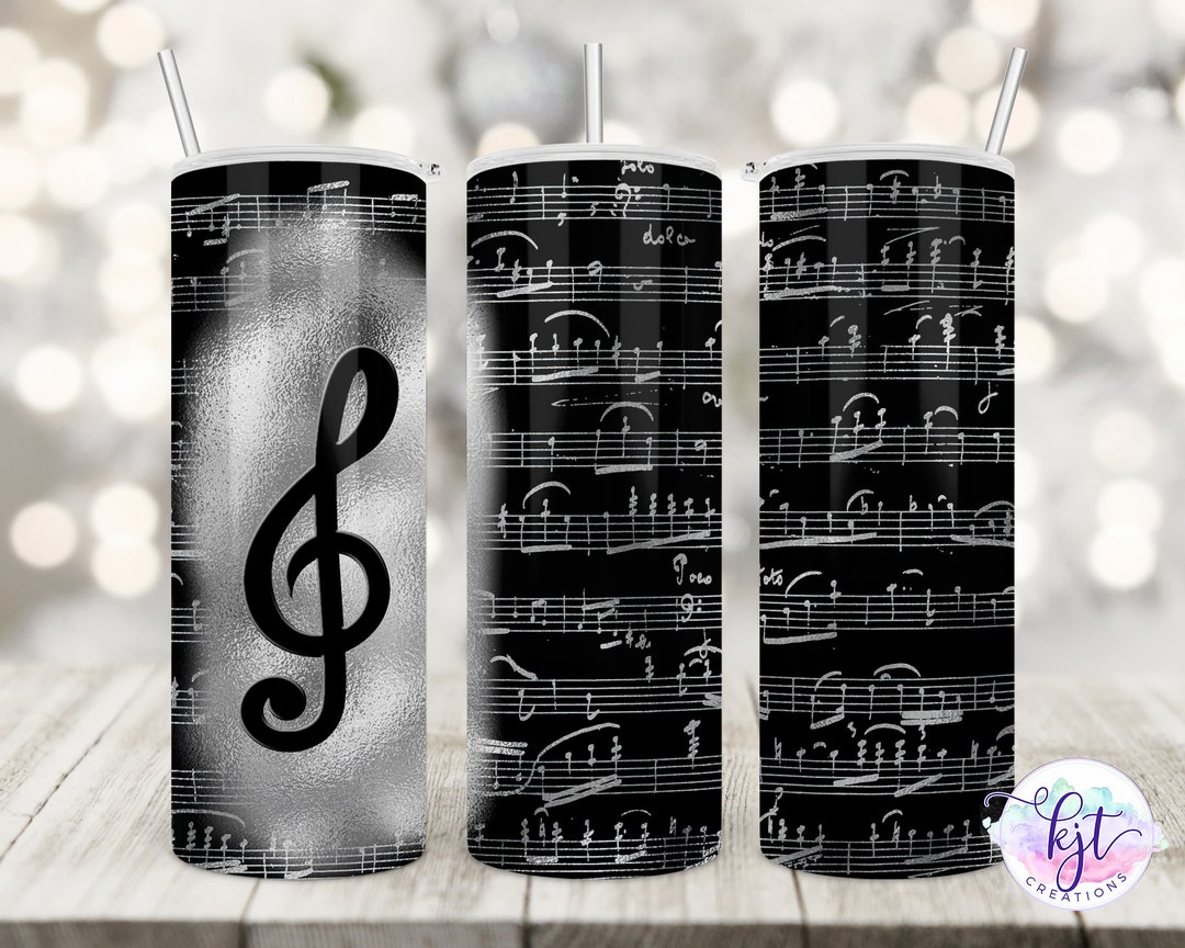 Music Notes & Treble Tumbler - Etsy