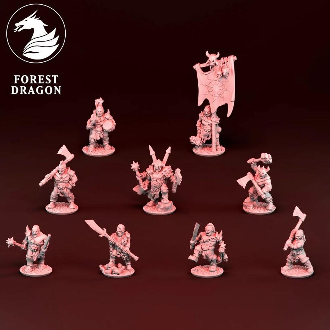 Despoilers Ogres 10mm Scale Miniatures by Forest Dragon 15mm Scale ...