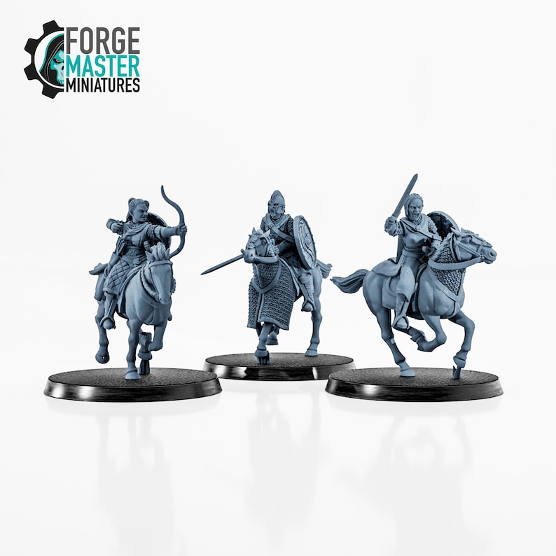 Mounted Shield-maidens: 28mm Resin Miniatures - Forgemaster - Etsy