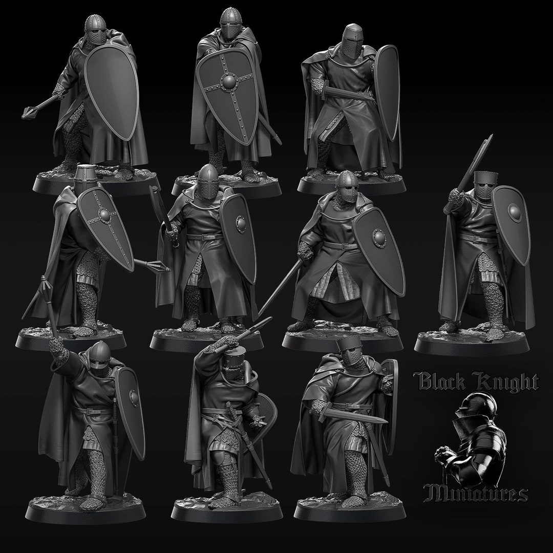 Teutonic Brother Knights on Foot by Black Knight Miniatures - Etsy
