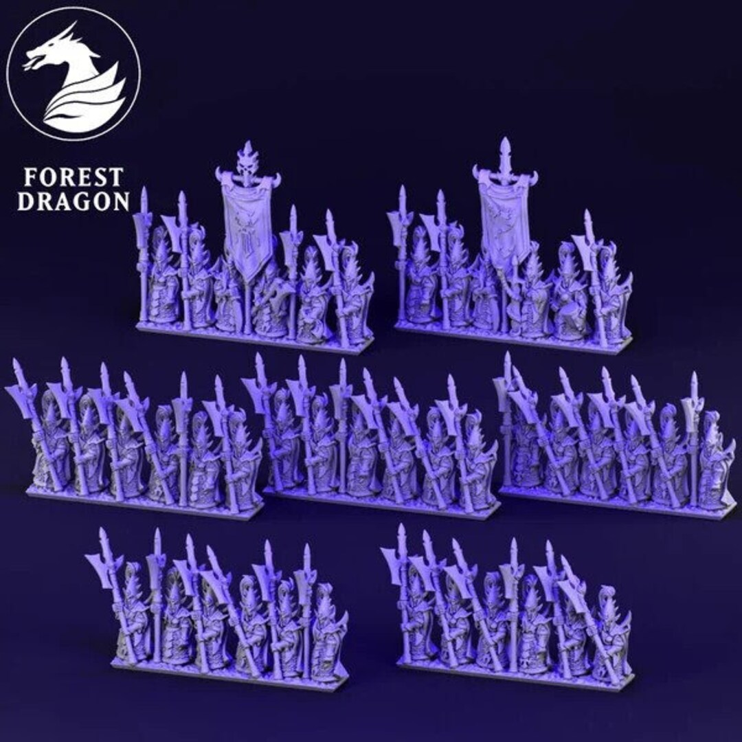 Dire Elves Elite Guard by Forest Dragon - 10mm Scale Fantasy Army for ...