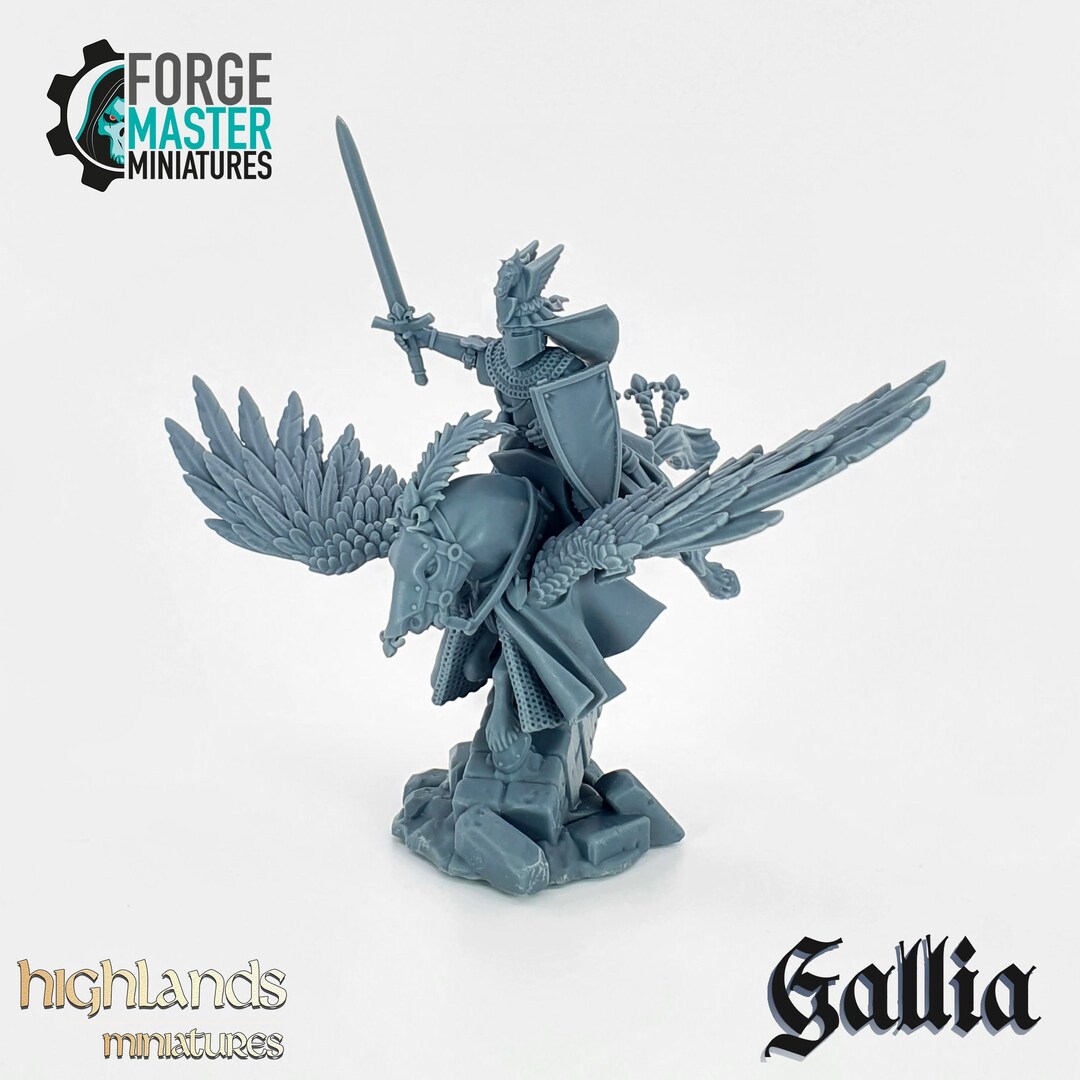Pegasus Knight Champion of Gallia by Highlands Miniatures - Etsy