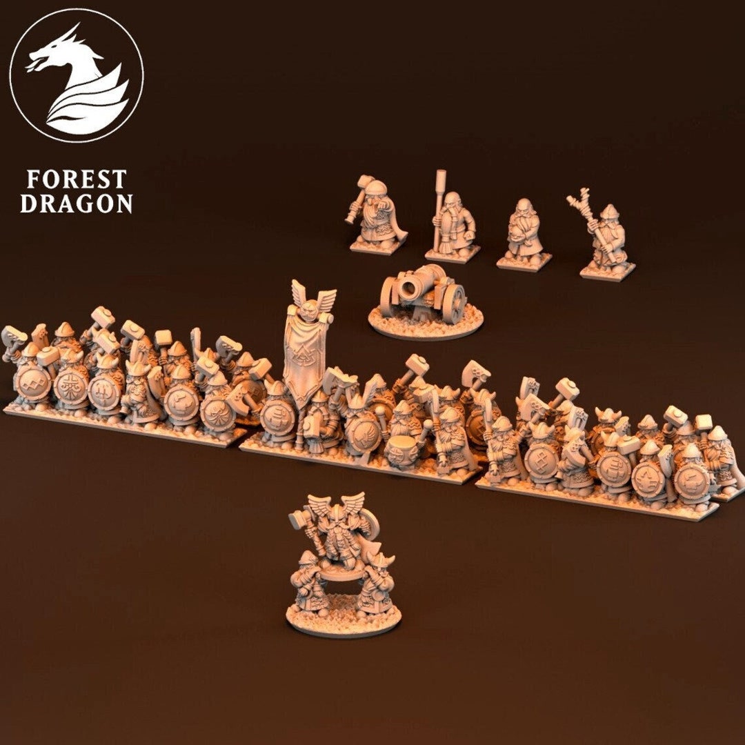 Dwarf Starter Army - 10mm Scale Fantasy Army for Warmaster and Epic ...