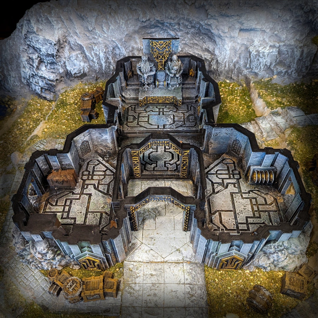 Dwarven Great Hall - Kingdom of Durak Deep by Conquest Creations - Etsy