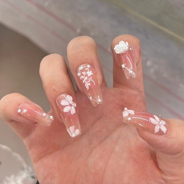 Princess Peach Nails - Etsy