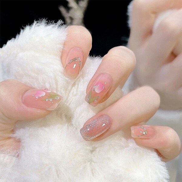 Princess Peach Nails - Etsy