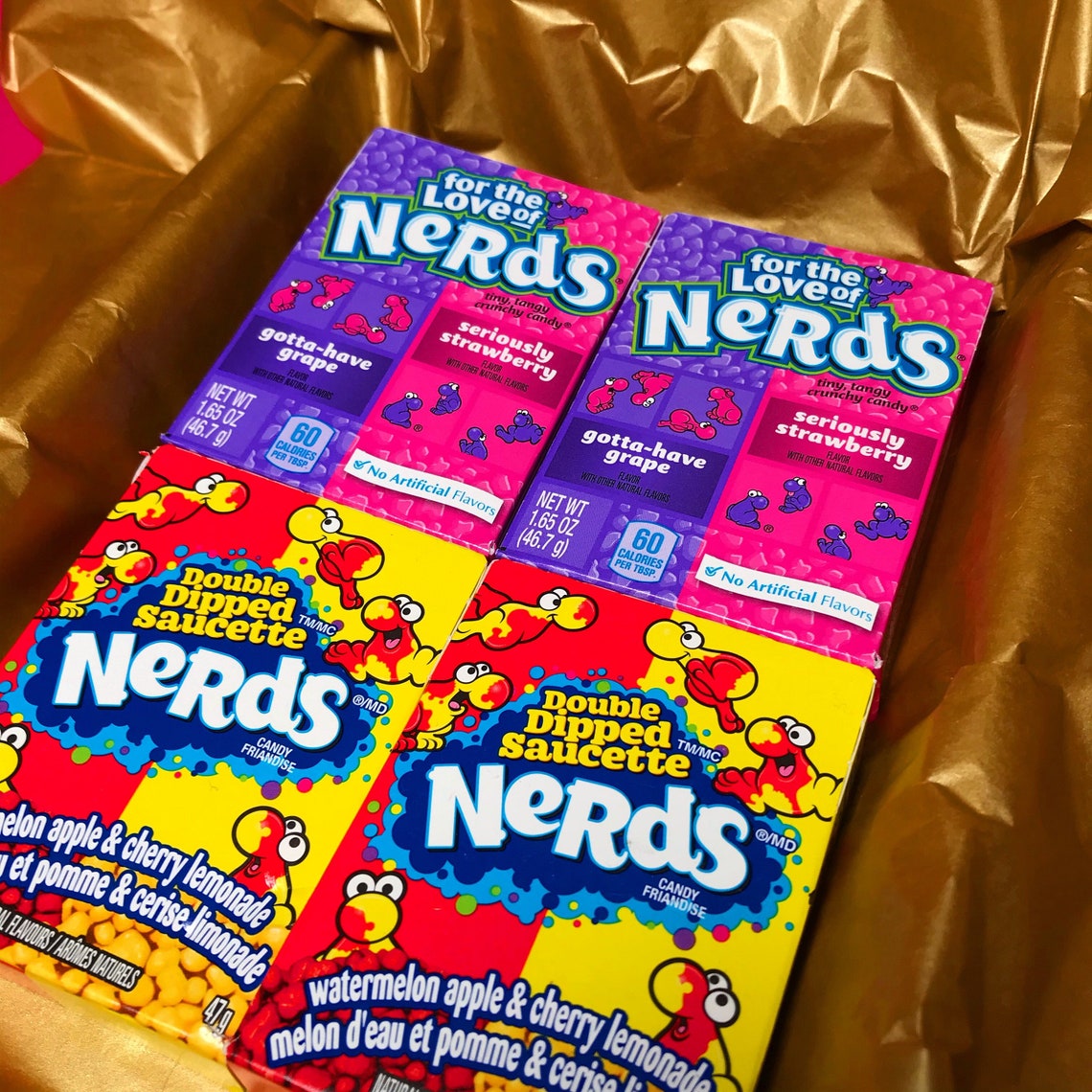 X4 Gift Box Nerds American Candy X2 Flavours Nerds Lover | Etsy