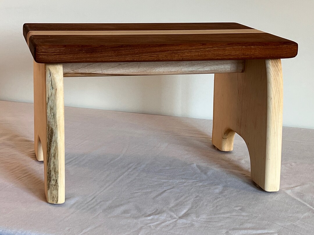 Step Stool - Sapele With Maple Legs & Inlay - Etsy