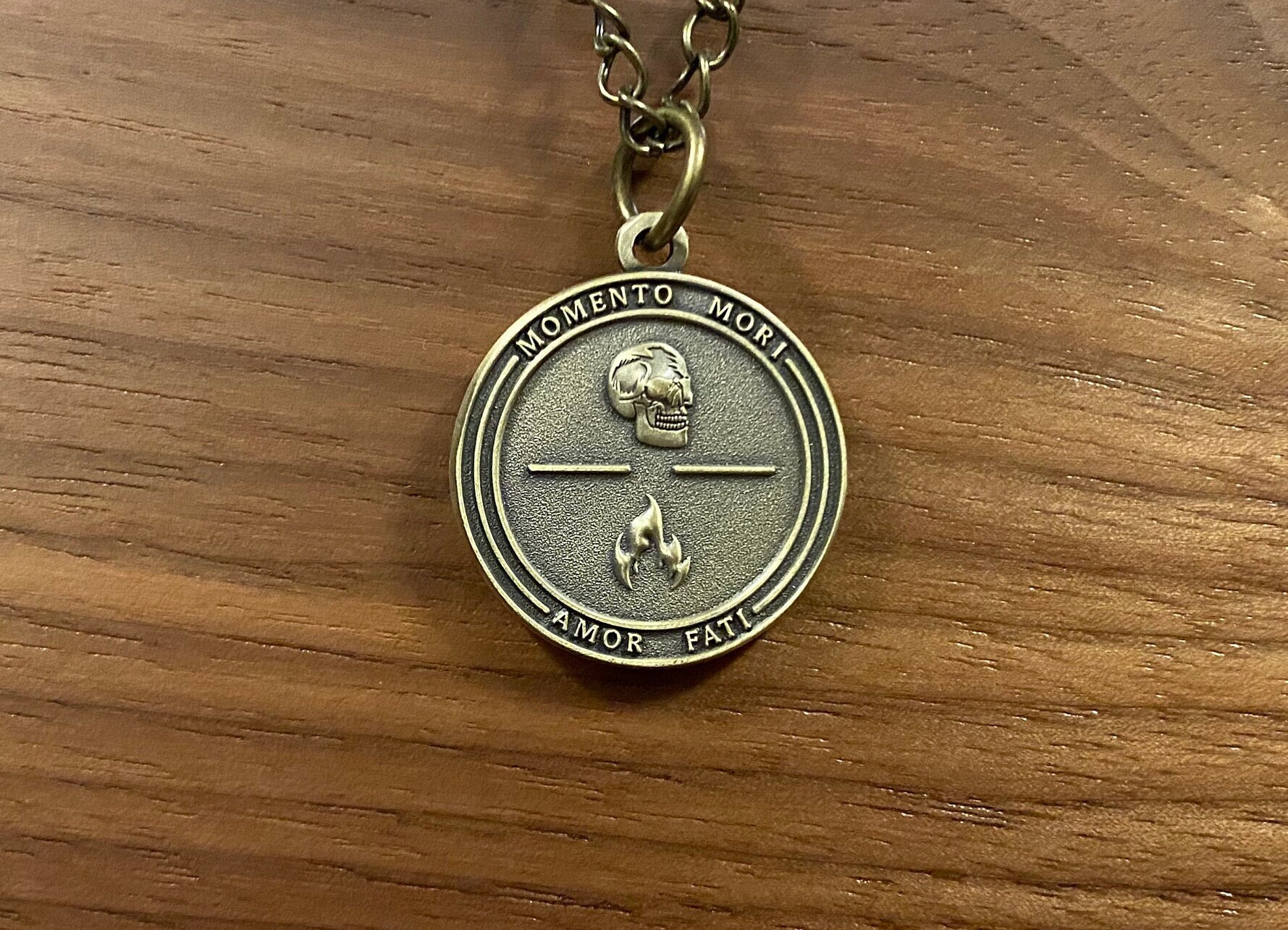 Stoic Necklace: the Cardinal Virtues Momento Mori and Amor - Etsy