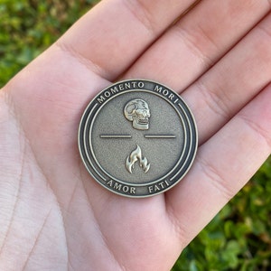 Stoic Challenge Coin: the Cardinal Virtues Momento Mori and - Etsy