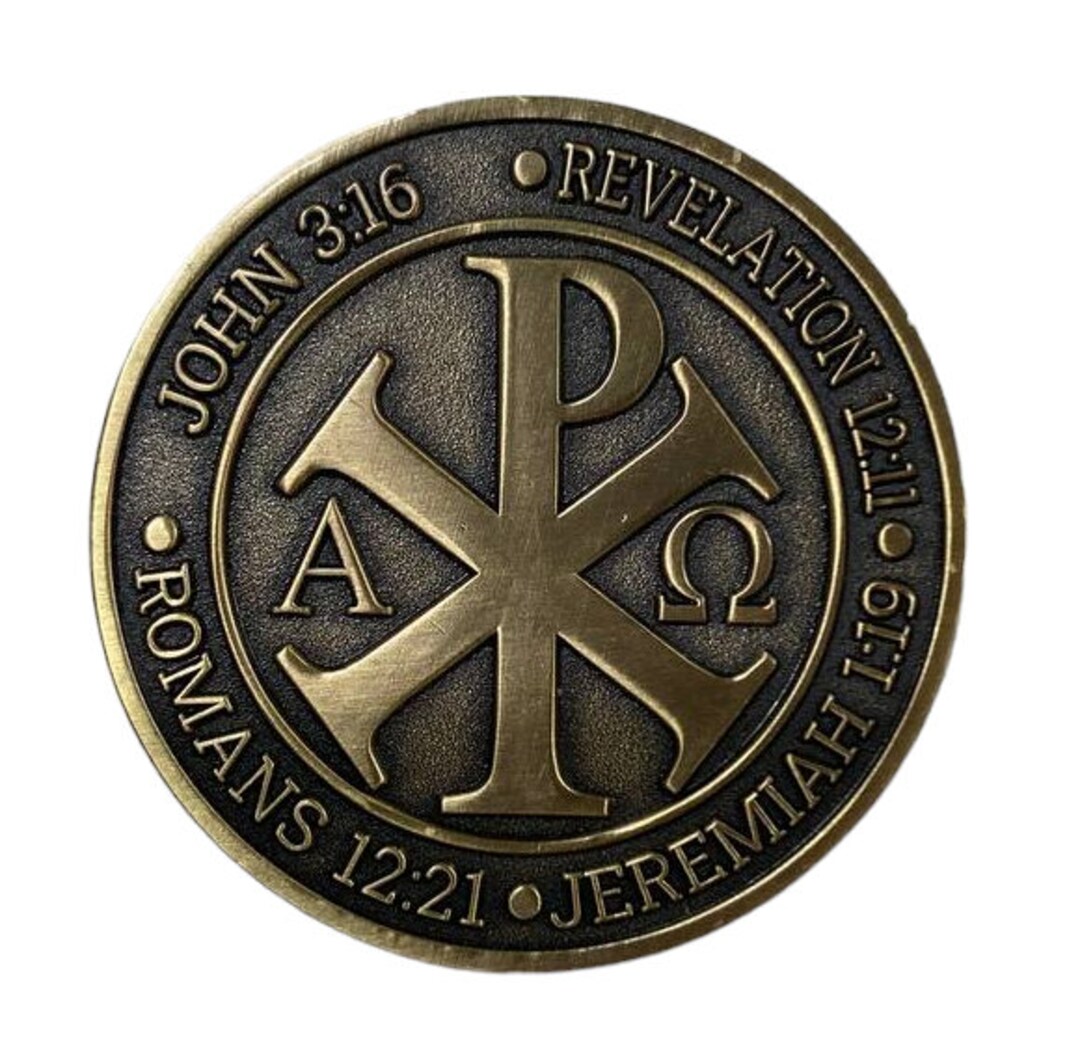 Chi Rho Christian Coin, IXCI NIKA, Christ Conquers Verses - Etsy