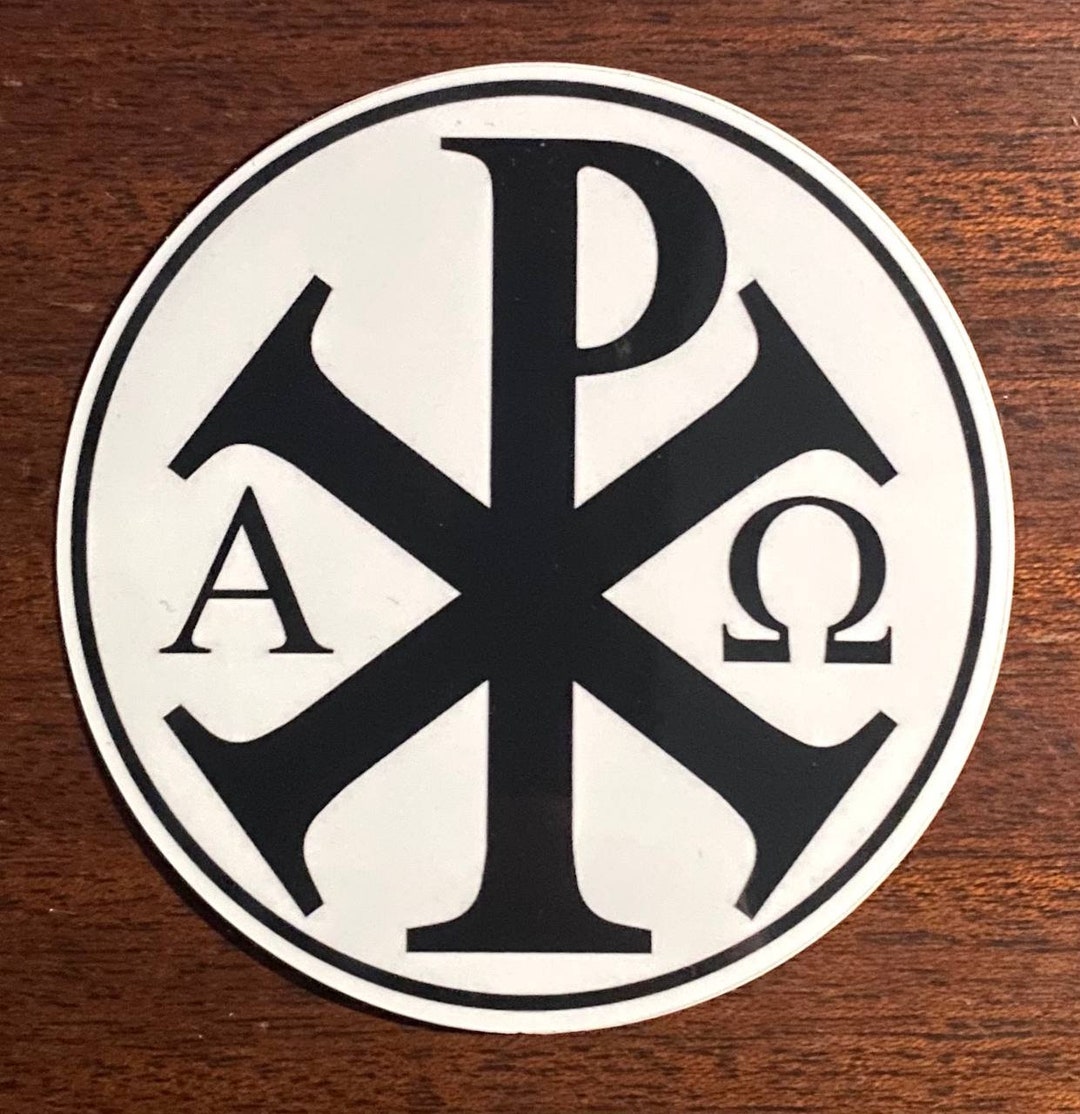 Chi Rho Sticker, Alpha and Omega, Christian - Etsy