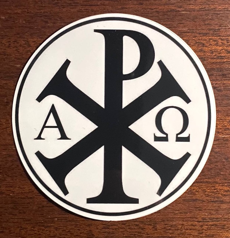 Chi Rho Sticker, Alpha and Omega, Christian - Etsy