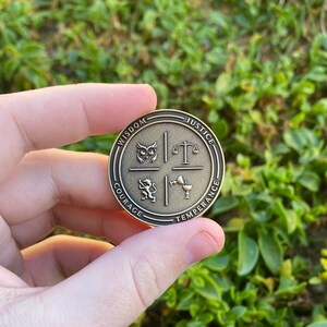 Stoic Challenge Coin: the Cardinal Virtues Momento Mori and - Etsy
