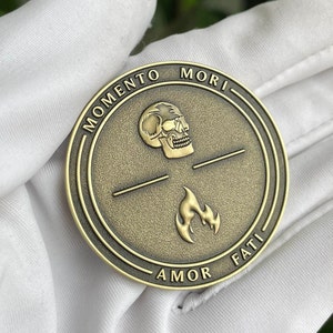 Stoic Challenge Coin: the Cardinal Virtues Momento Mori and - Etsy