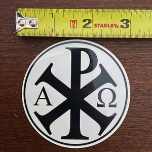 Chi Rho Sticker, Alpha and Omega, Christian - Etsy
