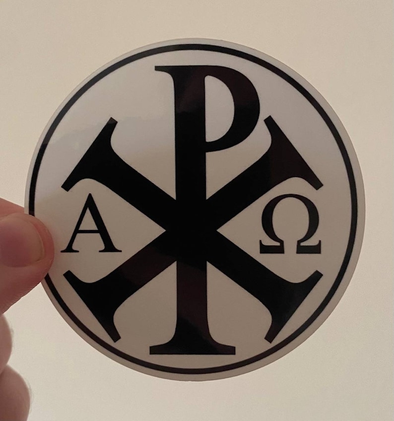 Chi Rho Sticker, Alpha and Omega, Christian - Etsy