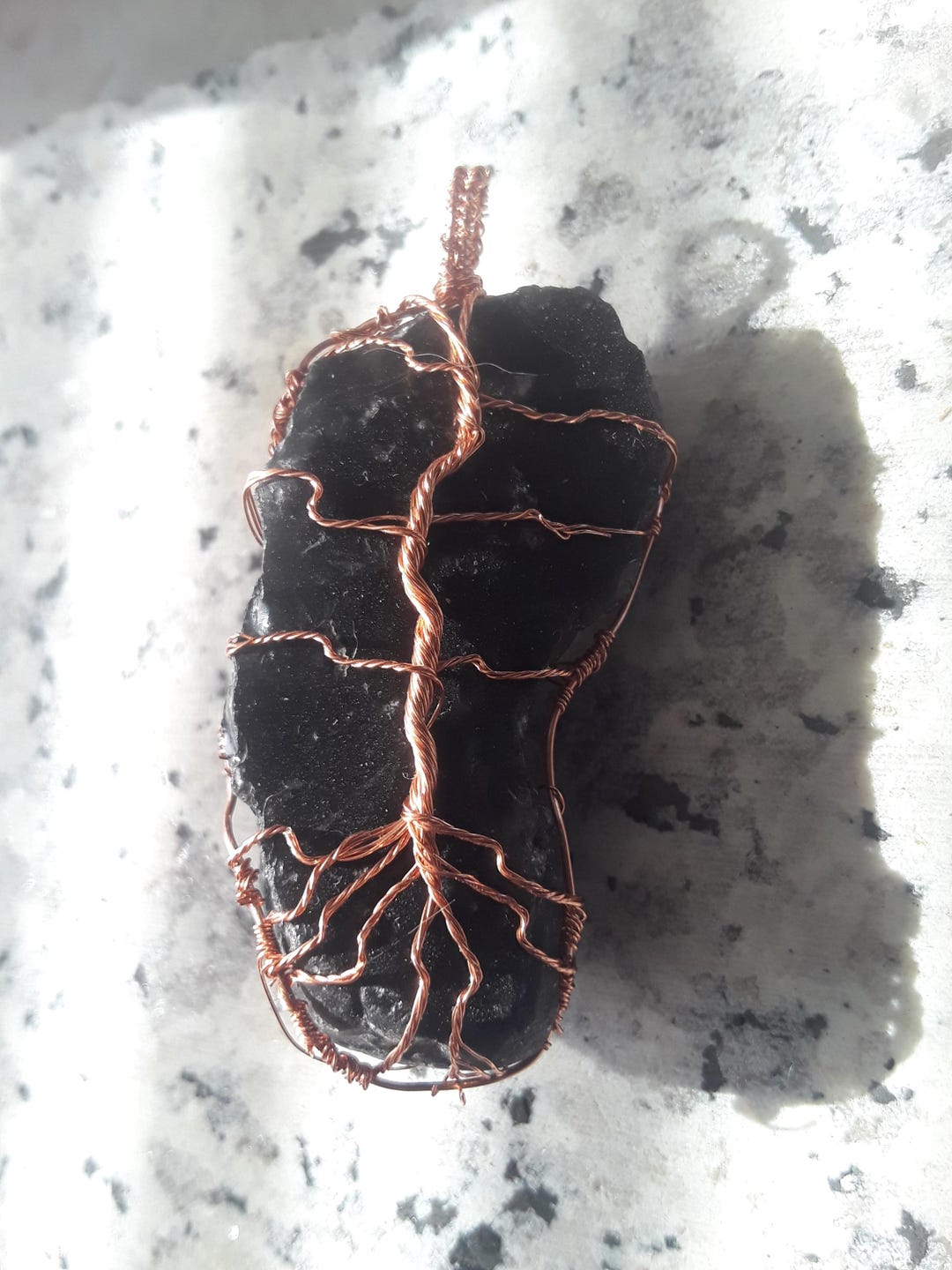Apache Tear With Copper Wire Tree - Etsy