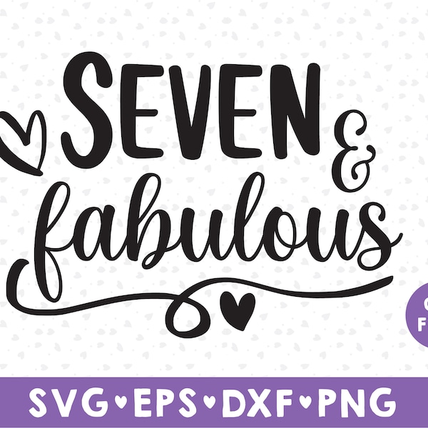 Seven Birthday Svg - Etsy