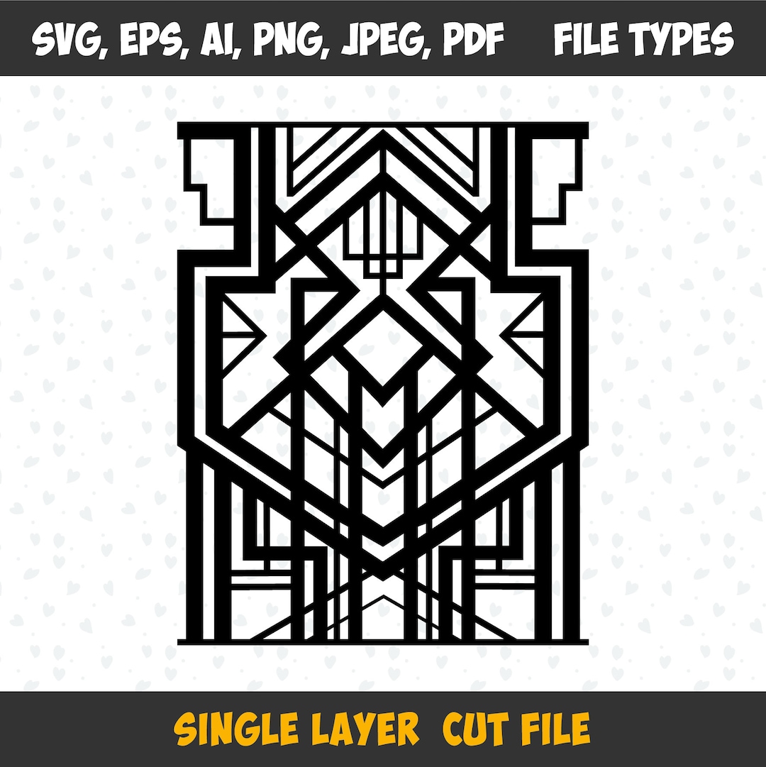 Abstract Art Deco Svg, Art Deco Clip Art, Geometric Pattern Svg ...