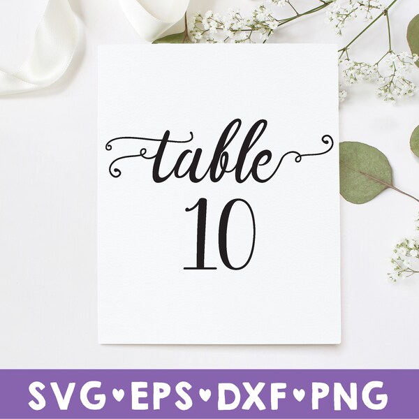 Table Numbers Svg - Etsy