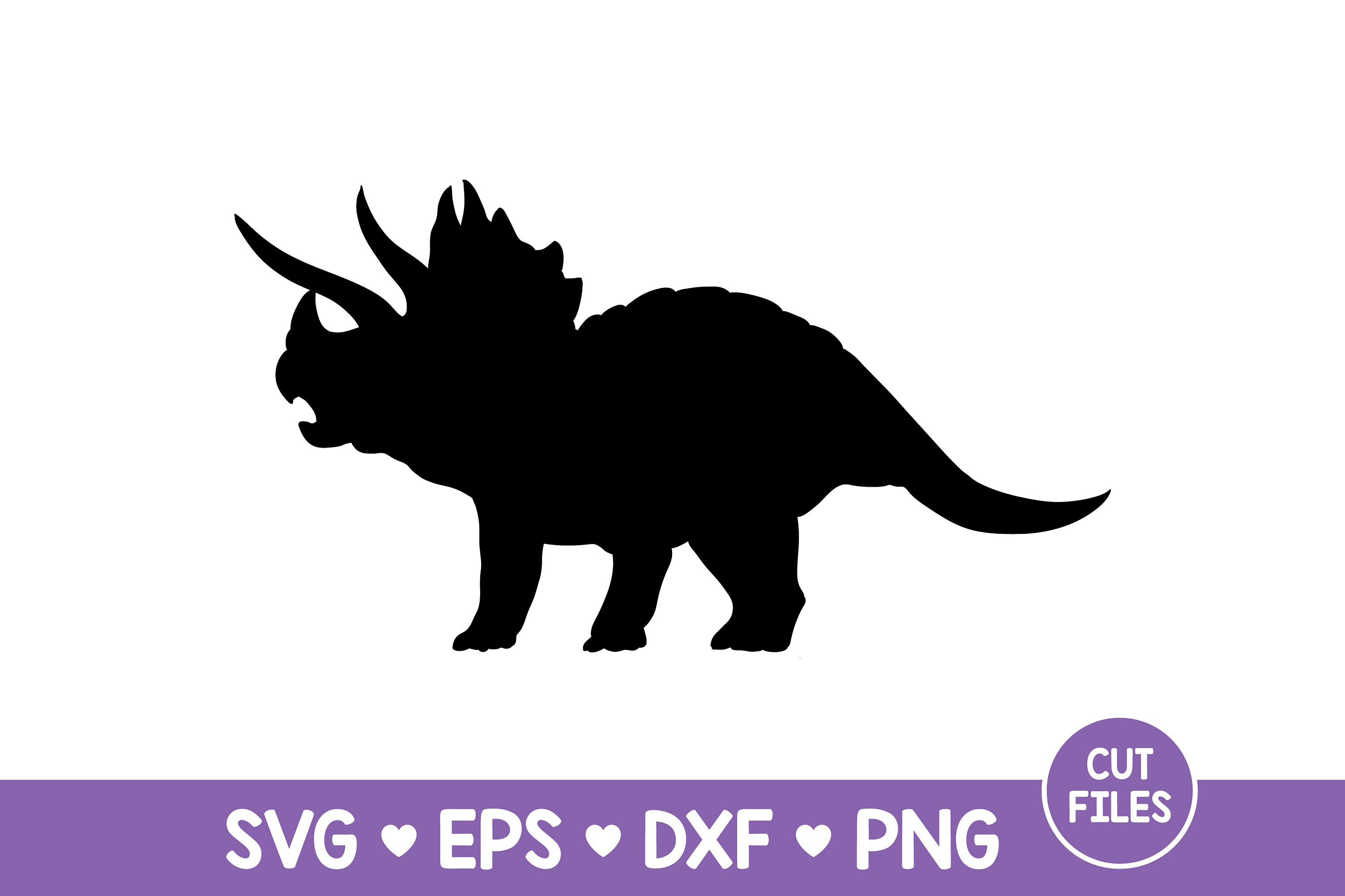 Triceratops SVG Dinosaur Clipart Dinosaur Silhouette SVG - Etsy