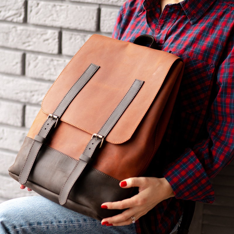 Backpack Woman Pu Leather - Etsy