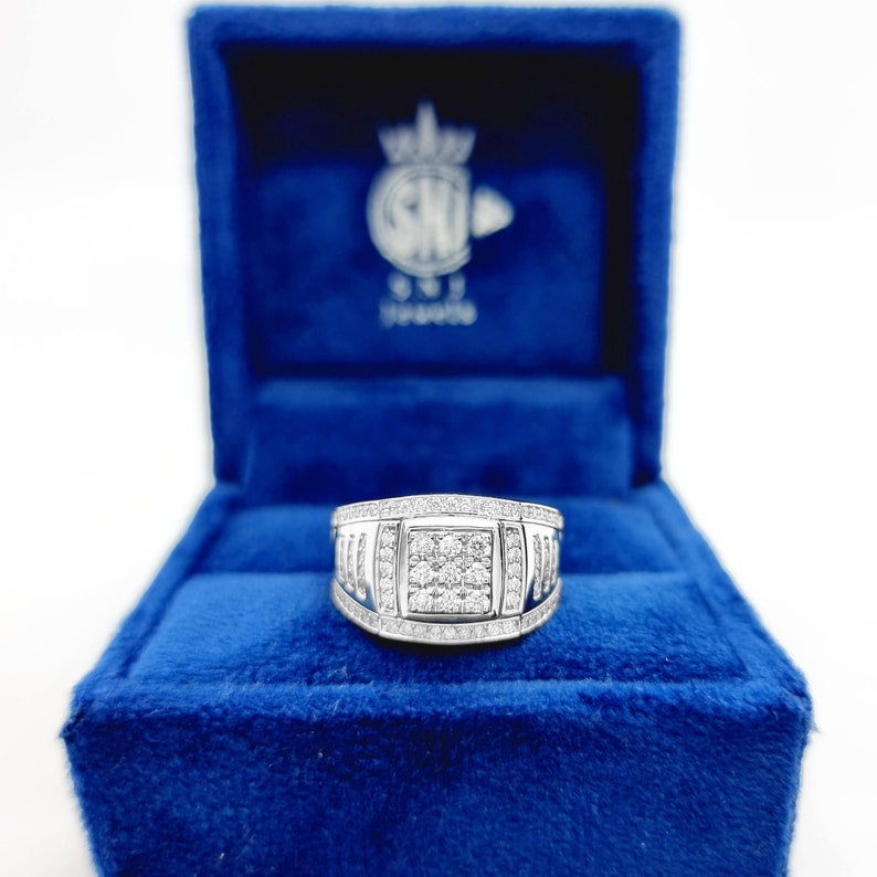 Men's 14K Yellow Gold Diamond Presidential Ring - Etsy