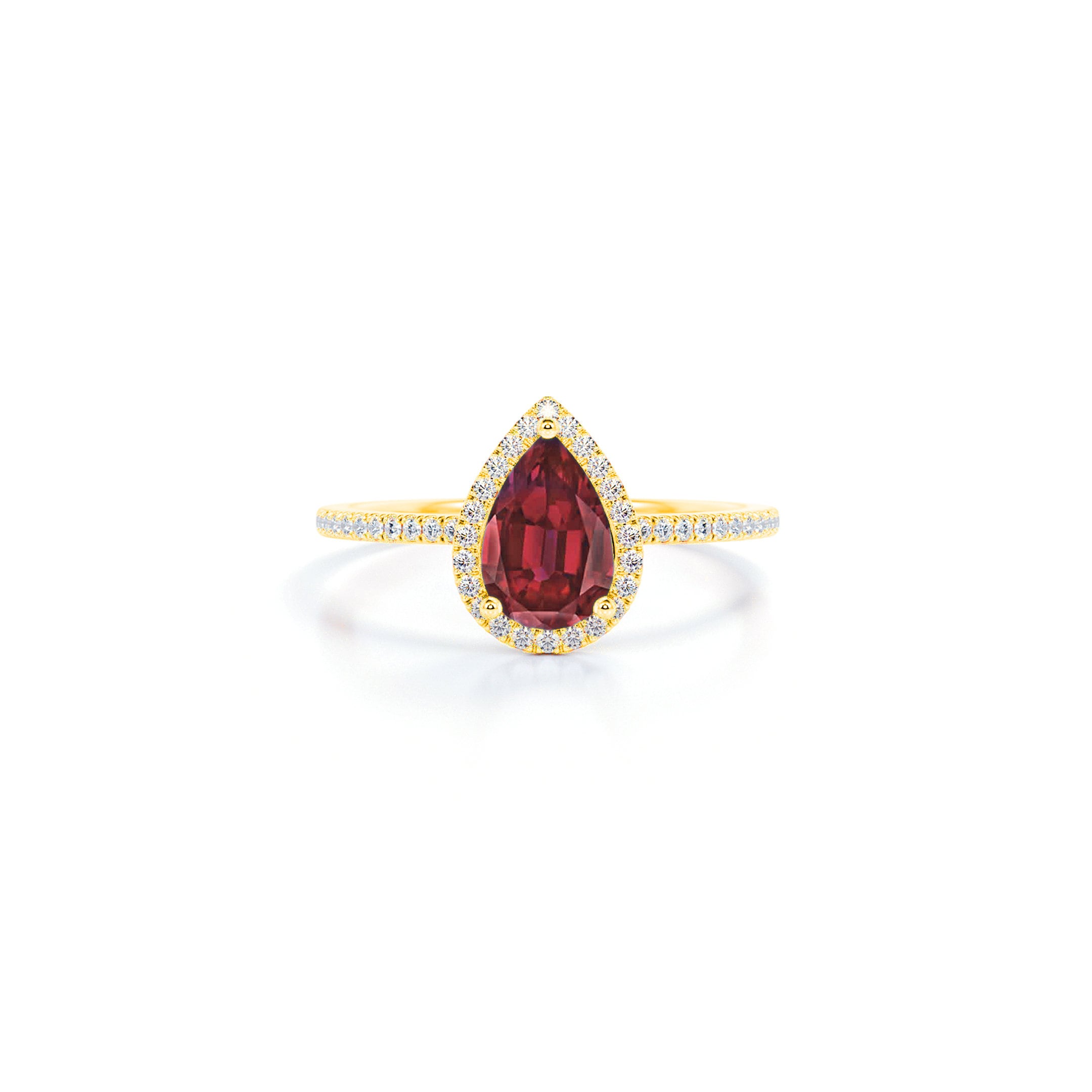 Pear Shape Ruby Engagement Ring in 14k Gold / Teardrop Ruby / - Etsy UK