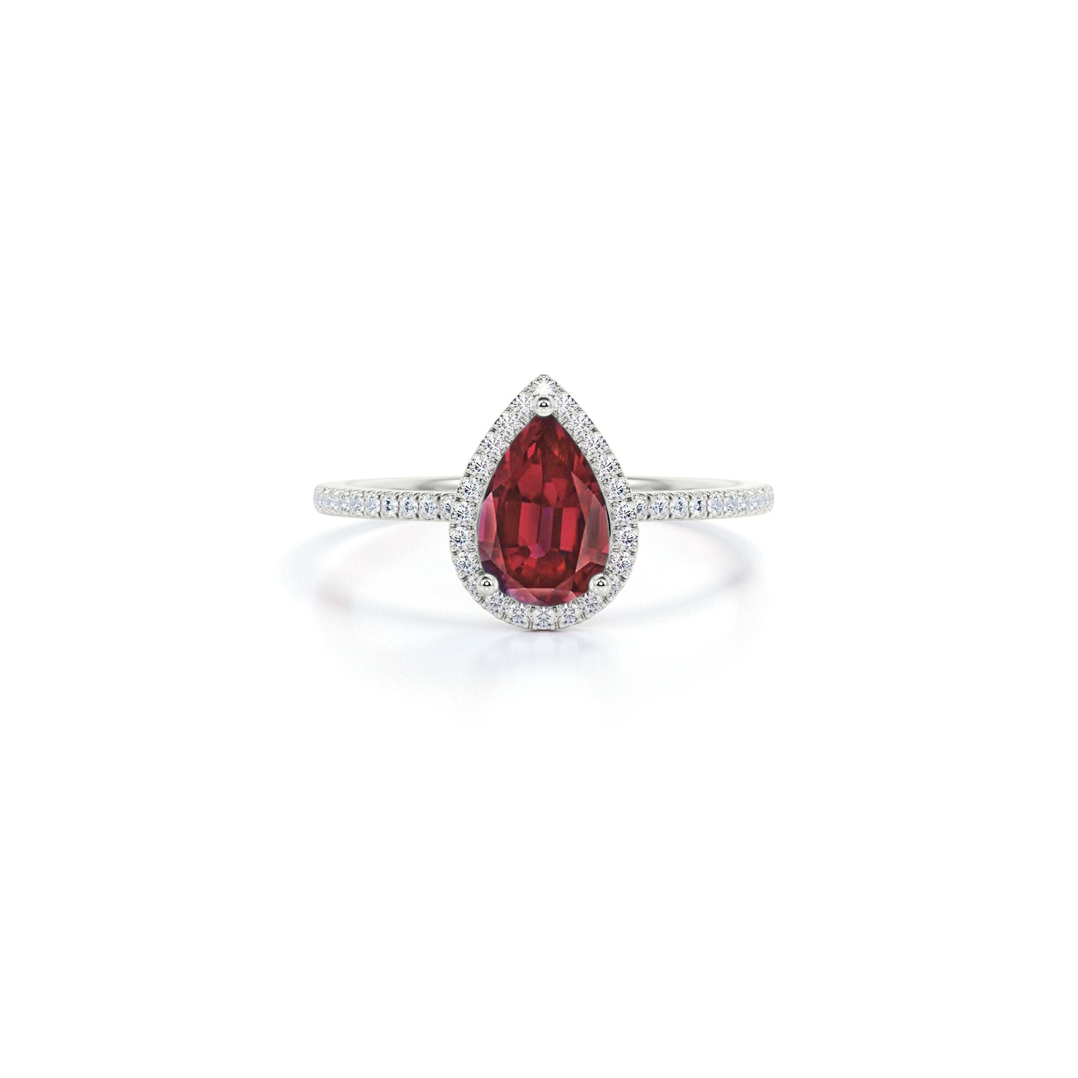 Pear Shape Ruby Engagement Ring in 14k Gold / Teardrop Ruby / - Etsy UK