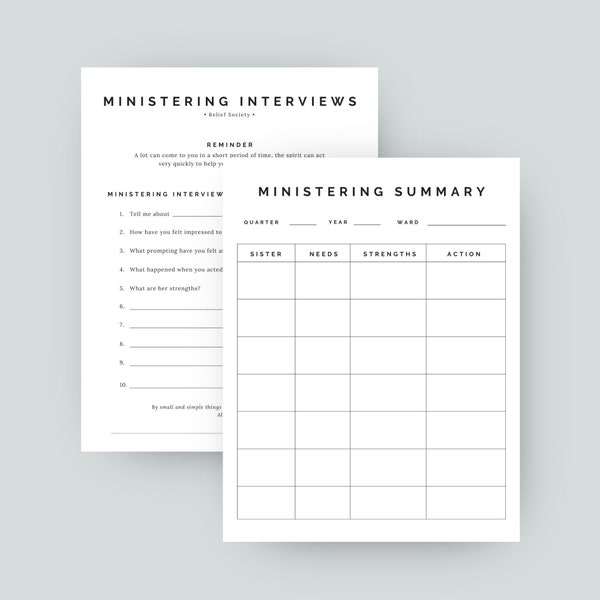 Ministering Interviews - Etsy