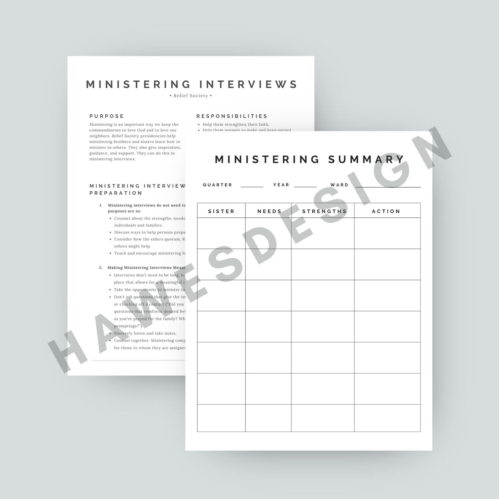 Ministering Interviews Downloadable | LDS Ministering Interviews ...