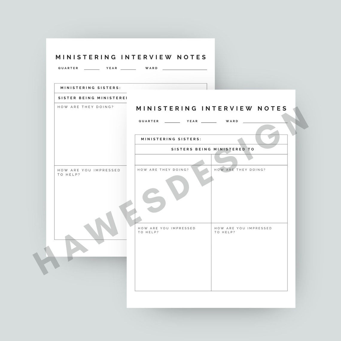 Ministering Interviews Downloadable LDS Ministering - Etsy