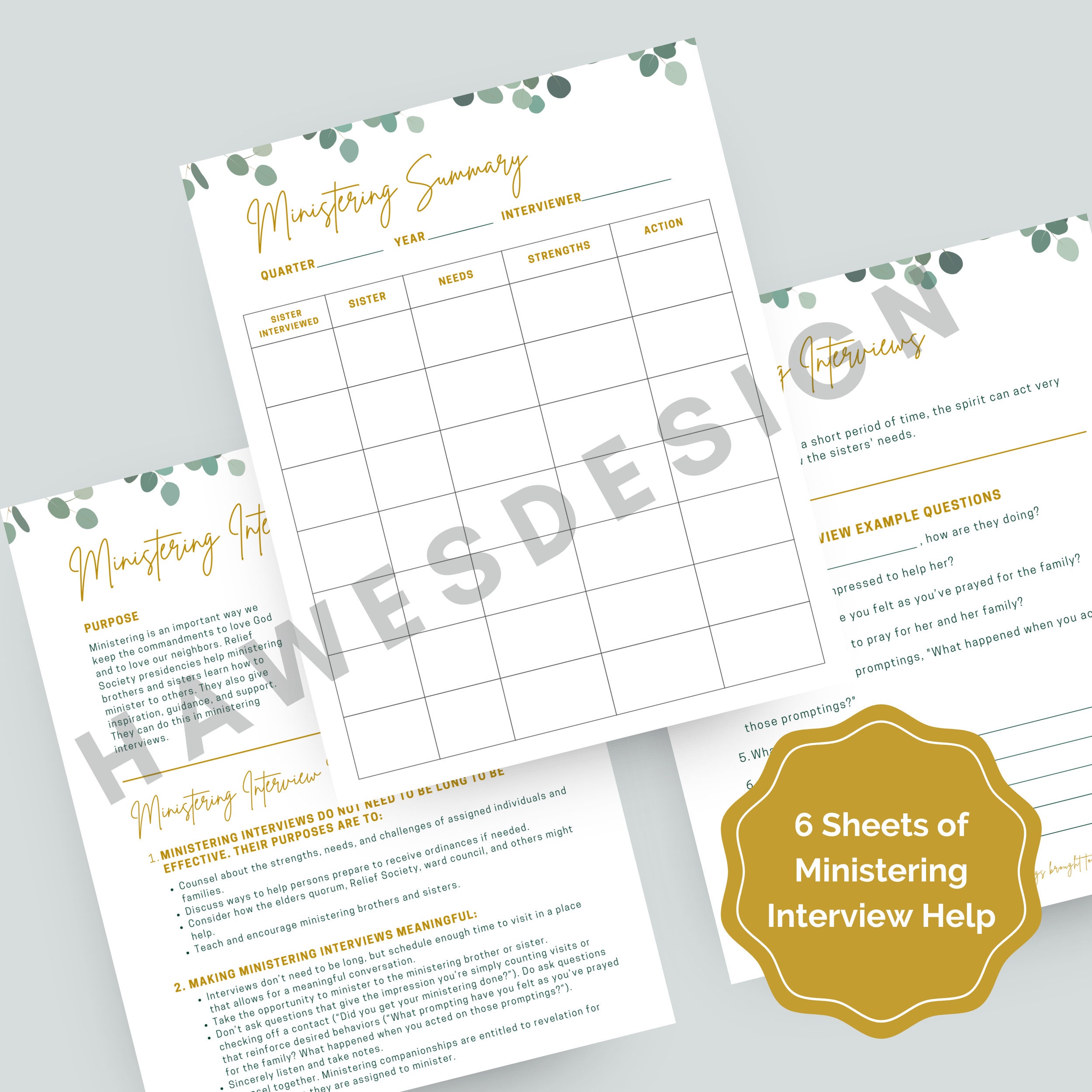 Ministering Interviews Downloadable | LDS Ministering Interviews ...