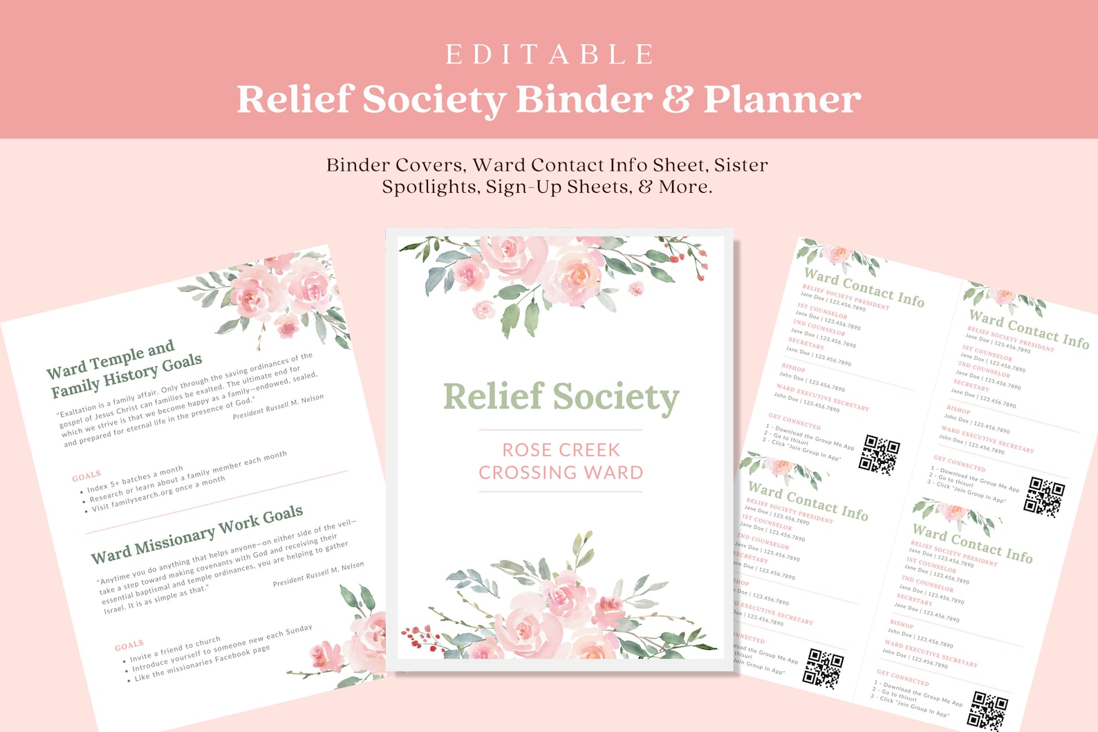 Relief Society Planner, Relief Society Binder, LDS Relief Society 2025 ...