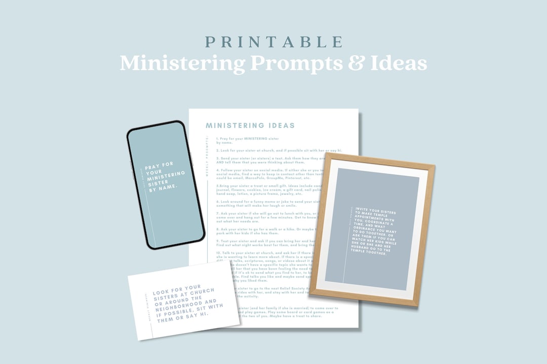 Ministering Prompts & Ideas | LDS Ministering Inspiration | LDS ...