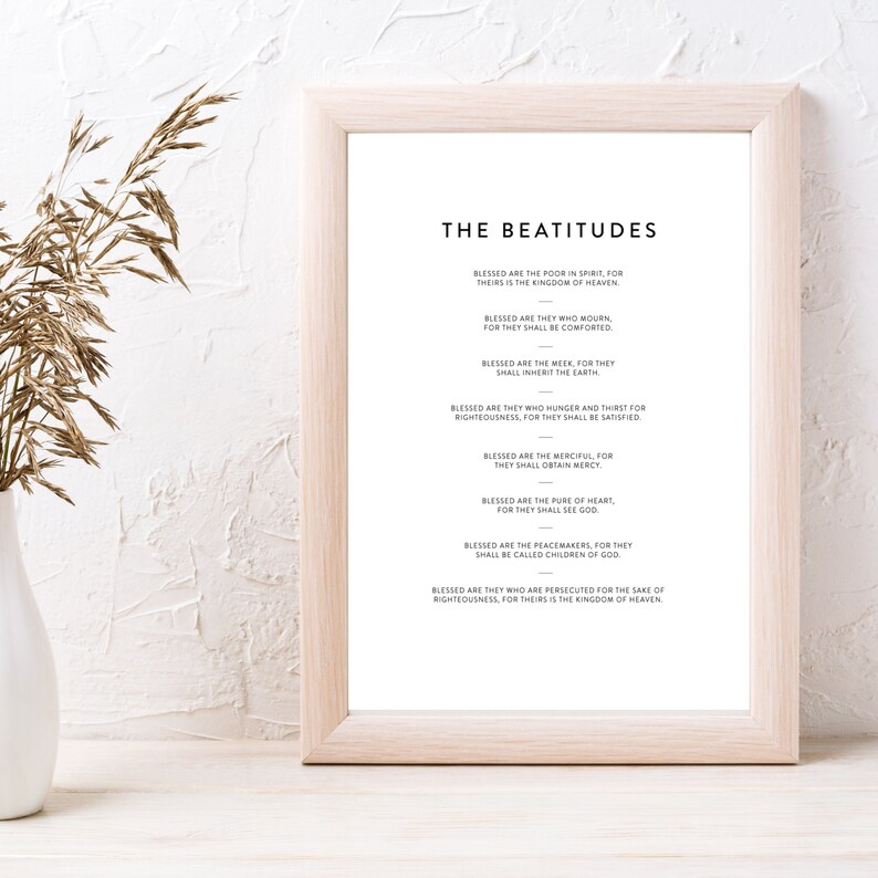 Beatitudes Printable Downloadable Artwork | LDS Beatitudes | Matthew 5: ...