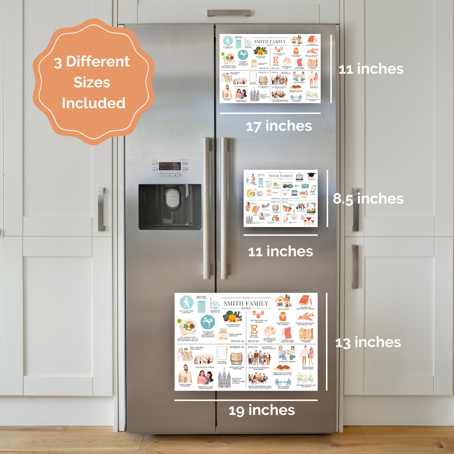 Editable Vision Board | Family Goals Template | Printable Visual ...