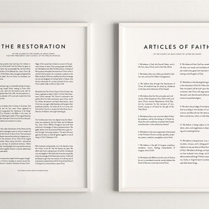4 Modern LDS Prints | Living Christ, Family Proclamation, Articles of ...