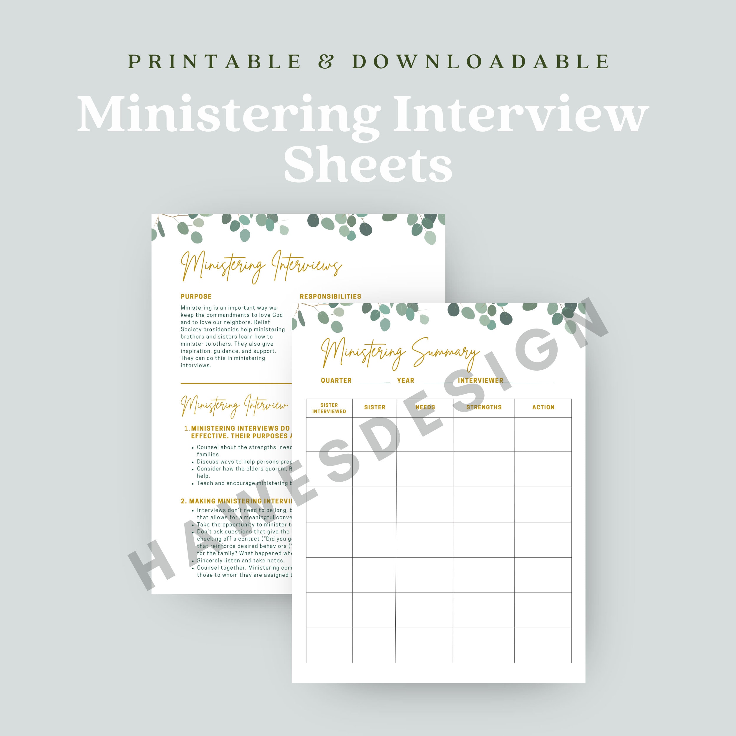 Ministering Interviews Downloadable | LDS Ministering Interviews ...