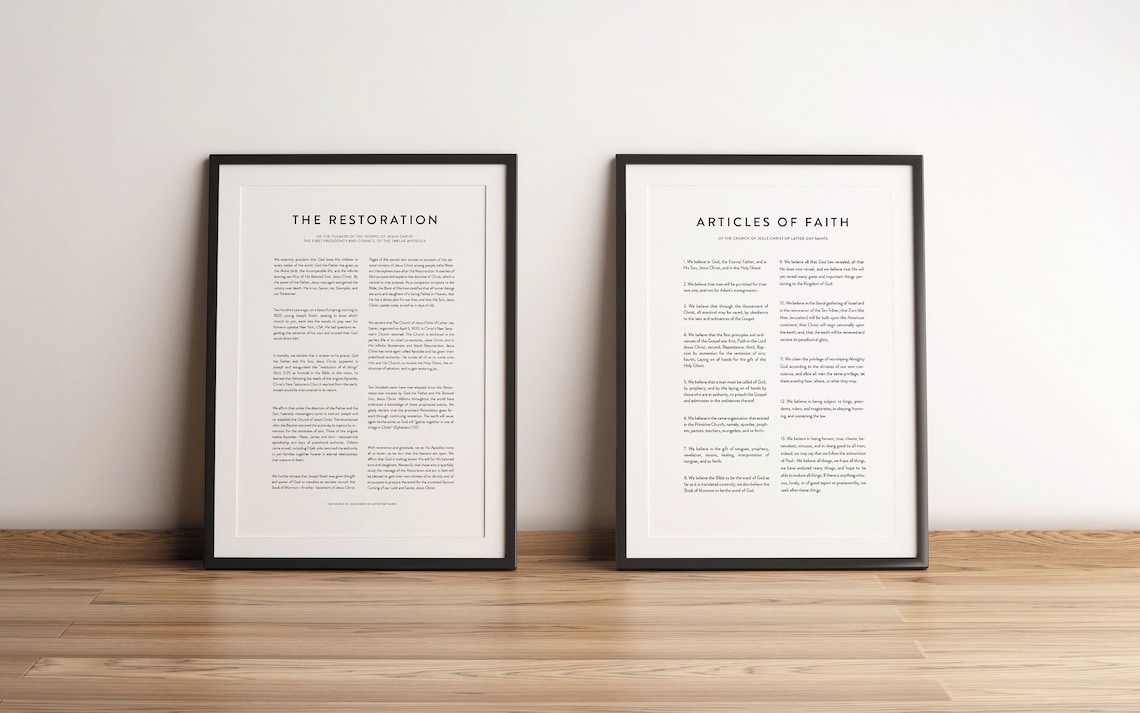 4 Modern LDS Prints Living Christ Family Proclamation - Etsy