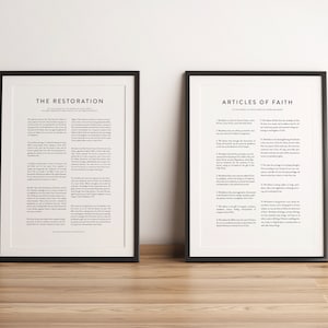 4 Modern LDS Prints | Living Christ, Family Proclamation, Articles of ...