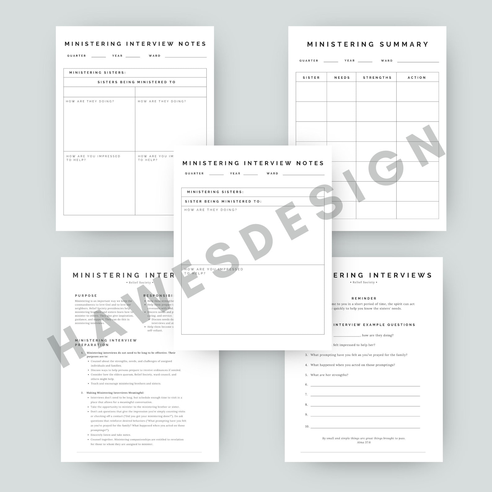 Ministering Interviews Downloadable | LDS Ministering Interviews ...