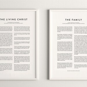 4 Modern LDS Prints | Living Christ, Family Proclamation, Articles of ...
