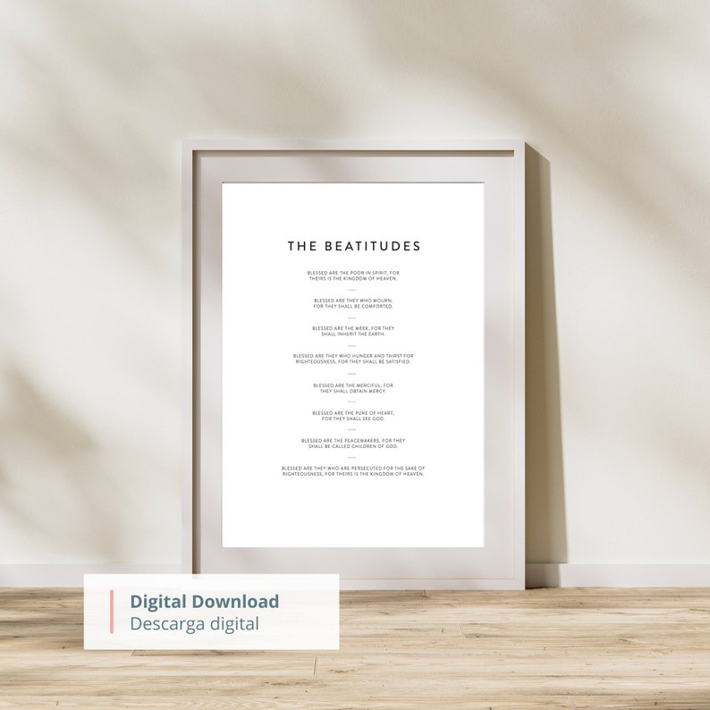 Beatitudes Printable Downloadable Artwork | LDS Beatitudes | Matthew 5: ...