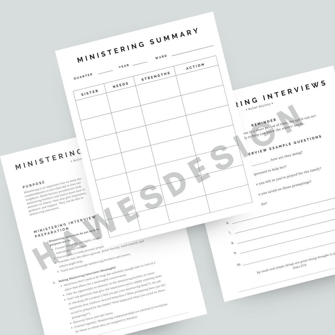 Ministering Interviews Downloadable LDS Ministering - Etsy