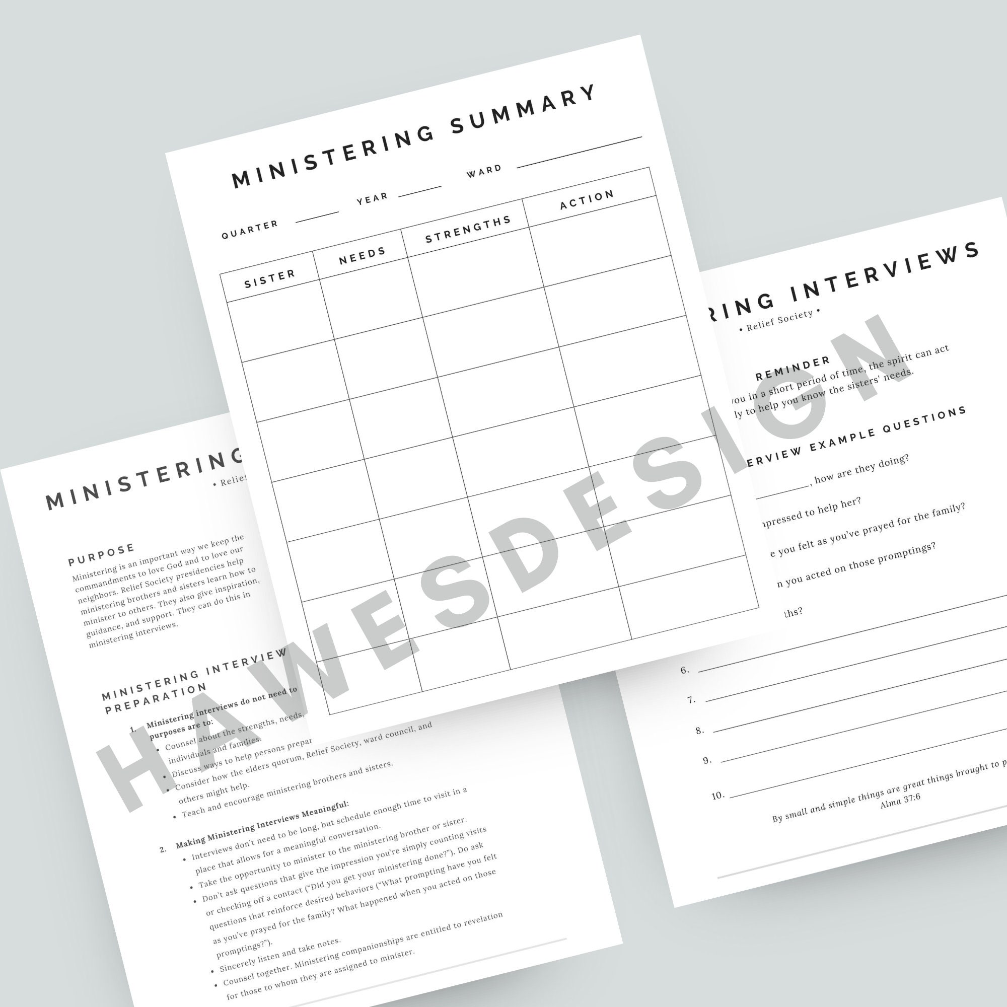 Ministering Interviews Downloadable | LDS Ministering Interviews ...