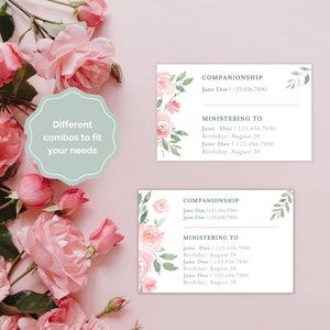 Relief Society Ministering Assignment Printable Card | Editable | Canva ...