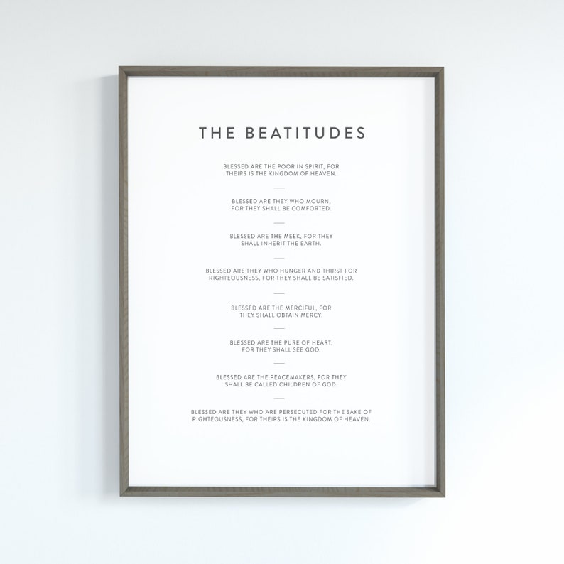 Beatitudes Printable Downloadable Artwork | LDS Beatitudes | Matthew 5: ...